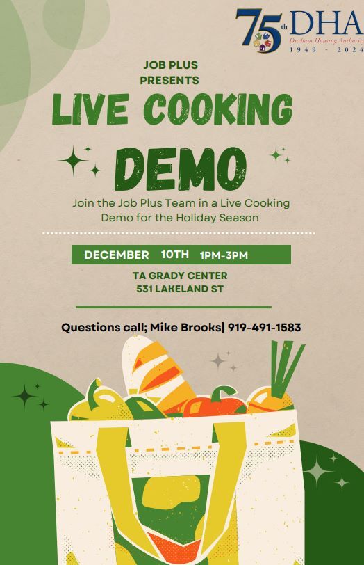 2024-12-10 - Live Christmas Cooking Demo - Durham Housing Authority