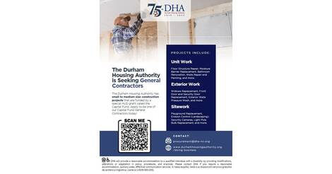 DHA Seeking General Contractors - Durham Housing Authority