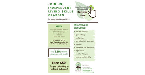 Life Skills Class in November (10/29/2020) - What's New - Durham ...