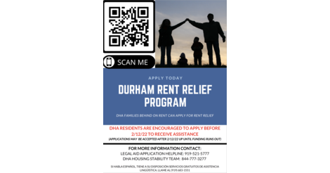 APPLY TODAY: Durham Rent Relief Program (01/21/2022) - What's New ...