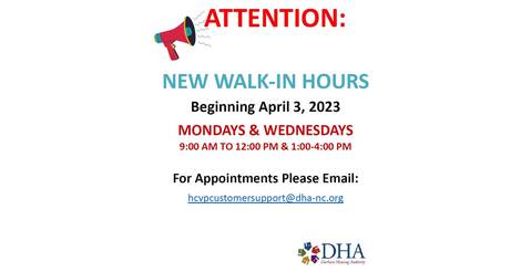 New Walk-In Hours Beginning April 3rd (04/04/2023) - What's New ...
