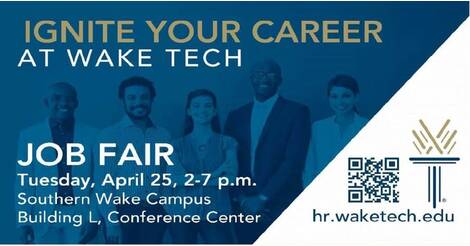 April 25th Hiring Event at Wake Tech 2-7pm (04/25/2023) - What's New ...
