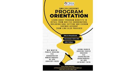 Dec 21st Family Self-Sufficiency Orientation Event (12/19/2023) - What's New - Durham Housing ...