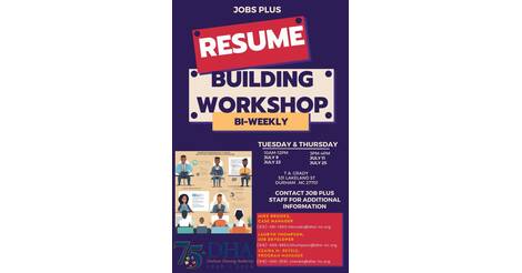 Resume Building Workshop (06/25/2024) - What's New - Durham Housing ...